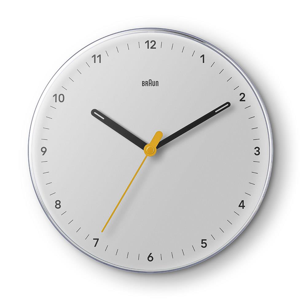 BC26 Braun analogue wall clock - white – US - Braun Clocks & Watches