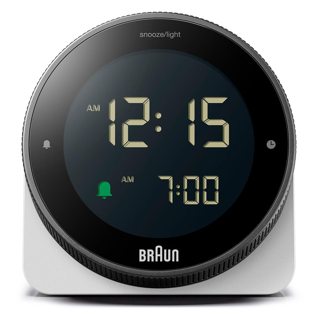 BC24 Braun touch display digital alarm clock - white – US - Braun ...