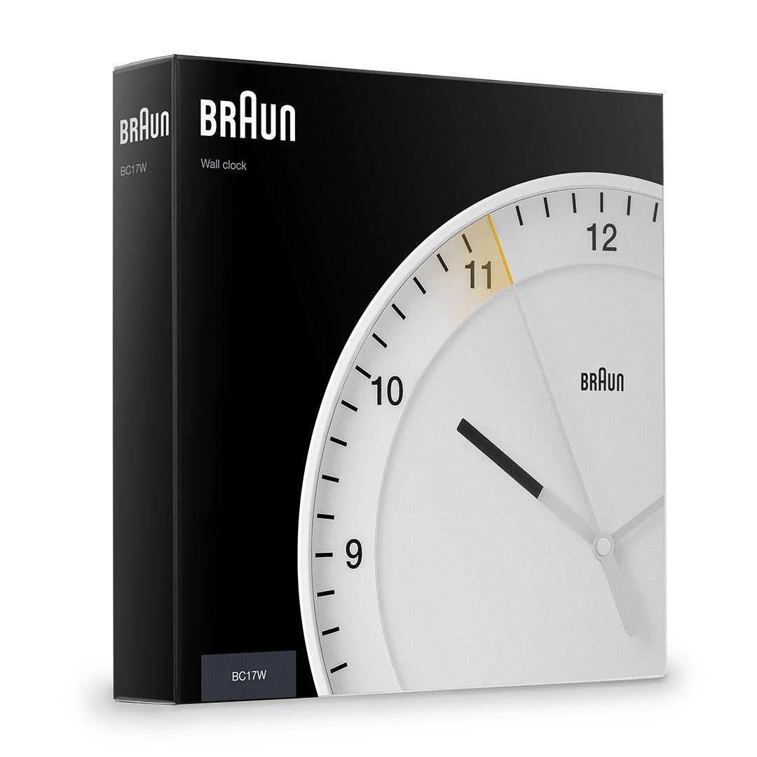 BC17 Braun classic large analogue wall clock - white – US - Braun Clocks & Watches