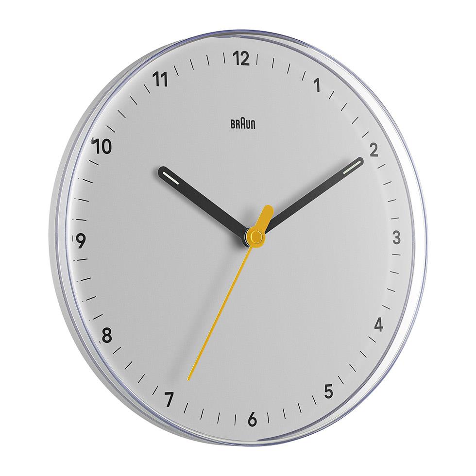 BC26 Braun analogue wall clock - white – Braun Clocks - US