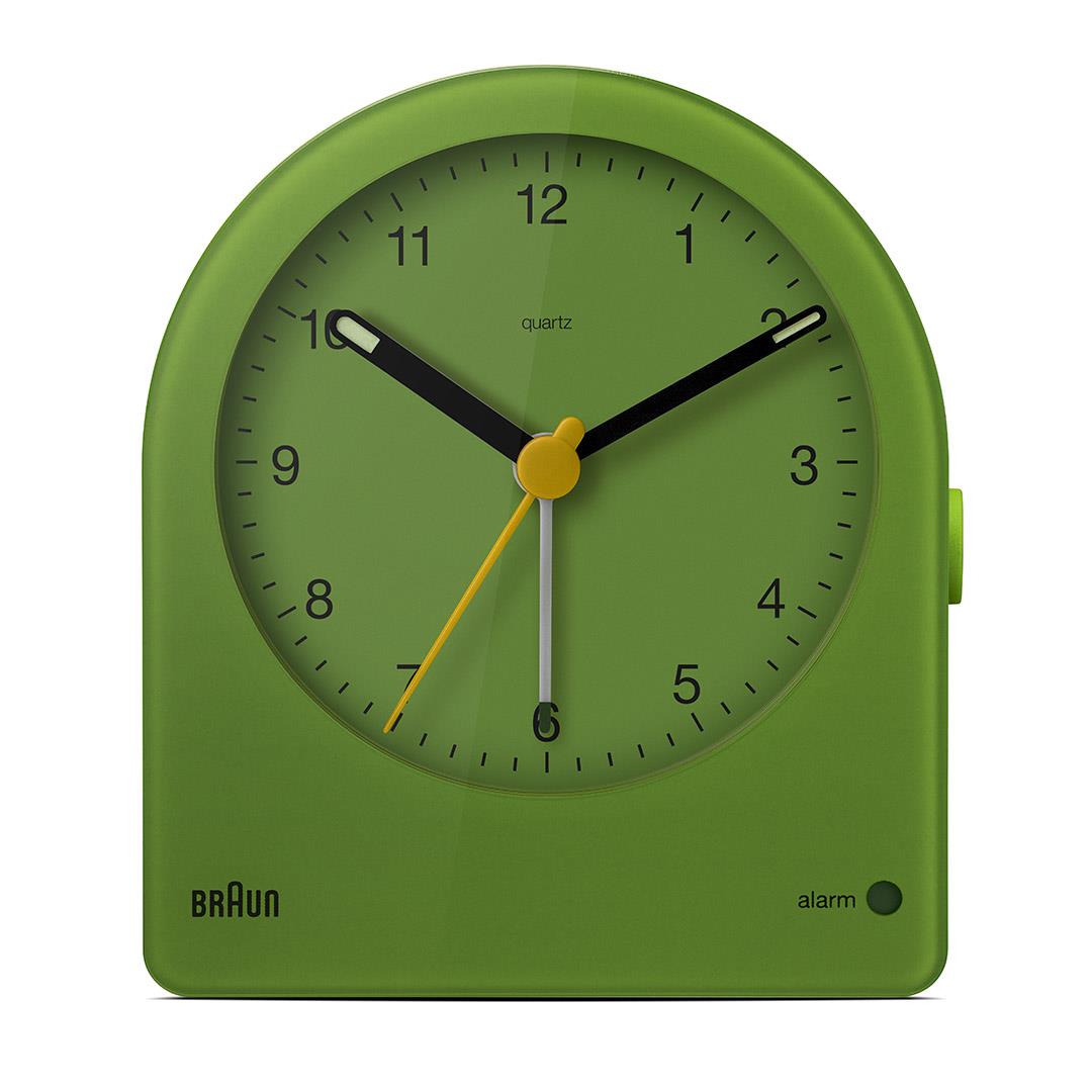 BC22GN Braun classic analogue alarm clock - green – US - Braun Clocks ...