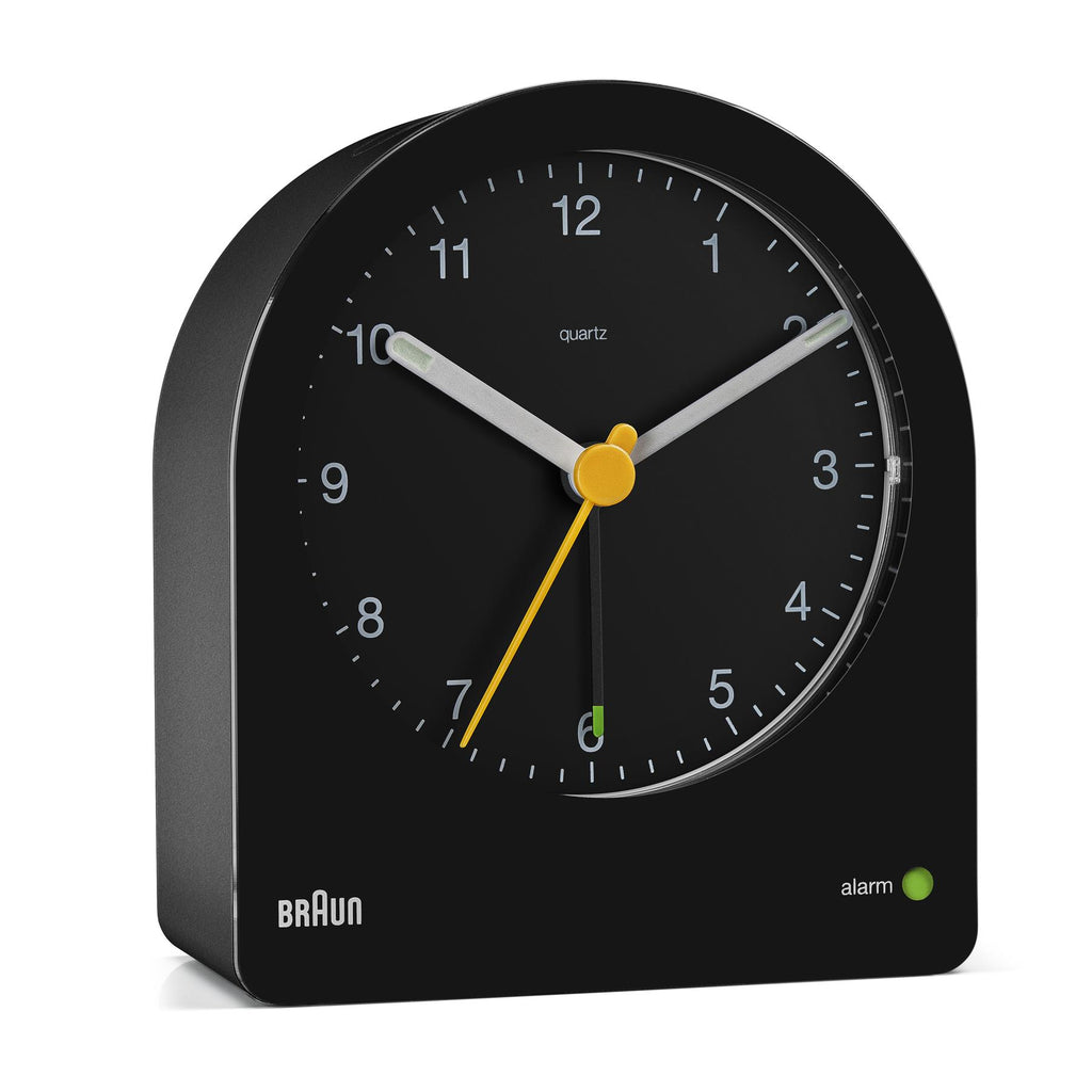BC22 Braun classic analogue alarm clock - black – Braun Clocks - US