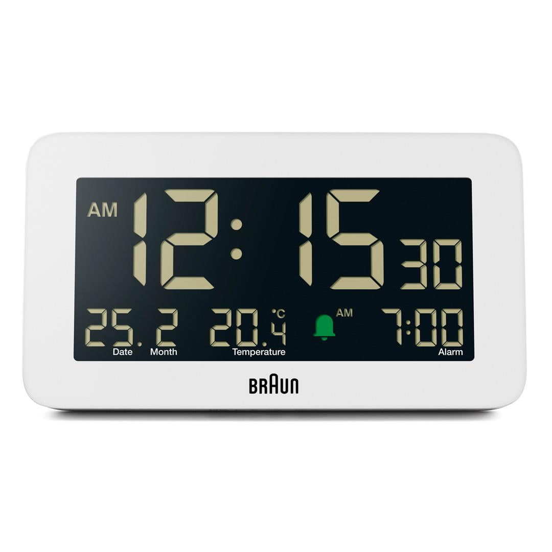 BC10 Braun digital alarm clock - white – US - Braun Clocks & Watches