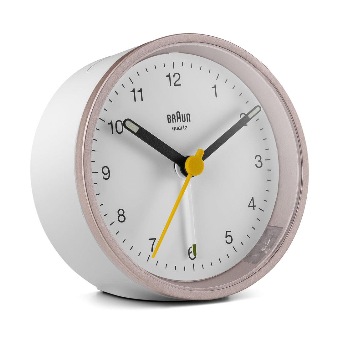 BC12 Braun classic analogue alarm clock - rose & white – US - Braun ...