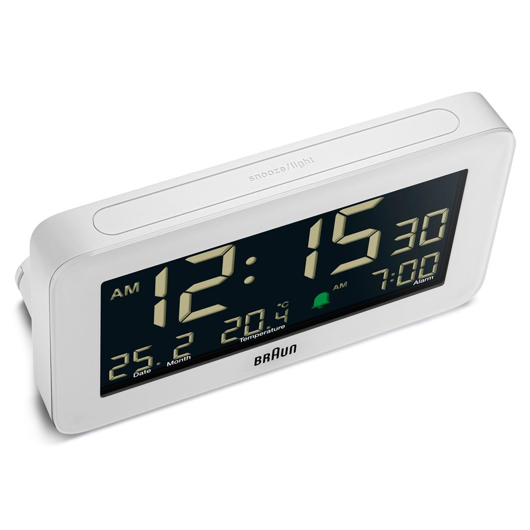 BC10 Braun digital alarm clock - white – US - Braun Clocks & Watches