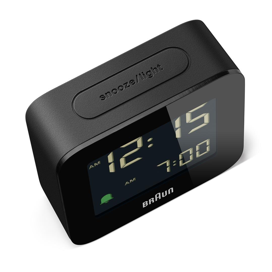 BC08 Braun digital travel alarm clock - black – US - Braun Clocks & Watches