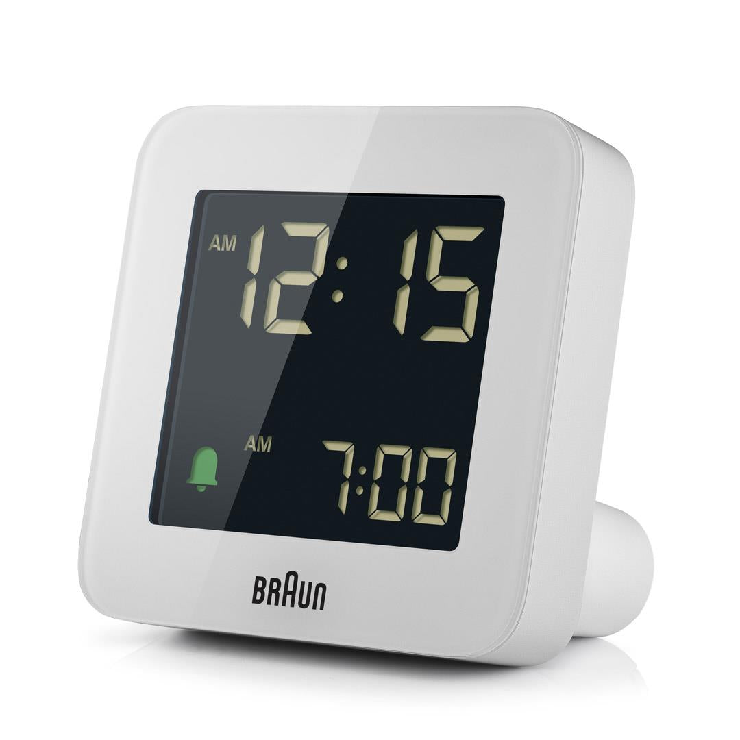 BC09 Braun digital alarm clock - white – US - Braun Clocks & Watches