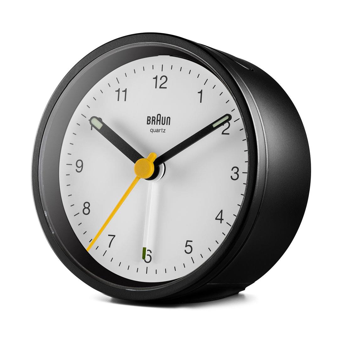 BC12 Braun classic analogue alarm clock - black & white – US - Braun ...